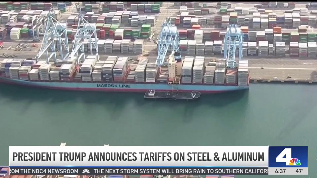 Trump announces 25% tariff on steel and aluminum – NBC Los Angeles