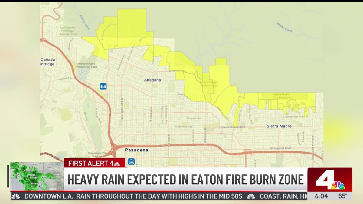 Heavy rain expected in Eaton Fire burn zone – NBC Los Angeles