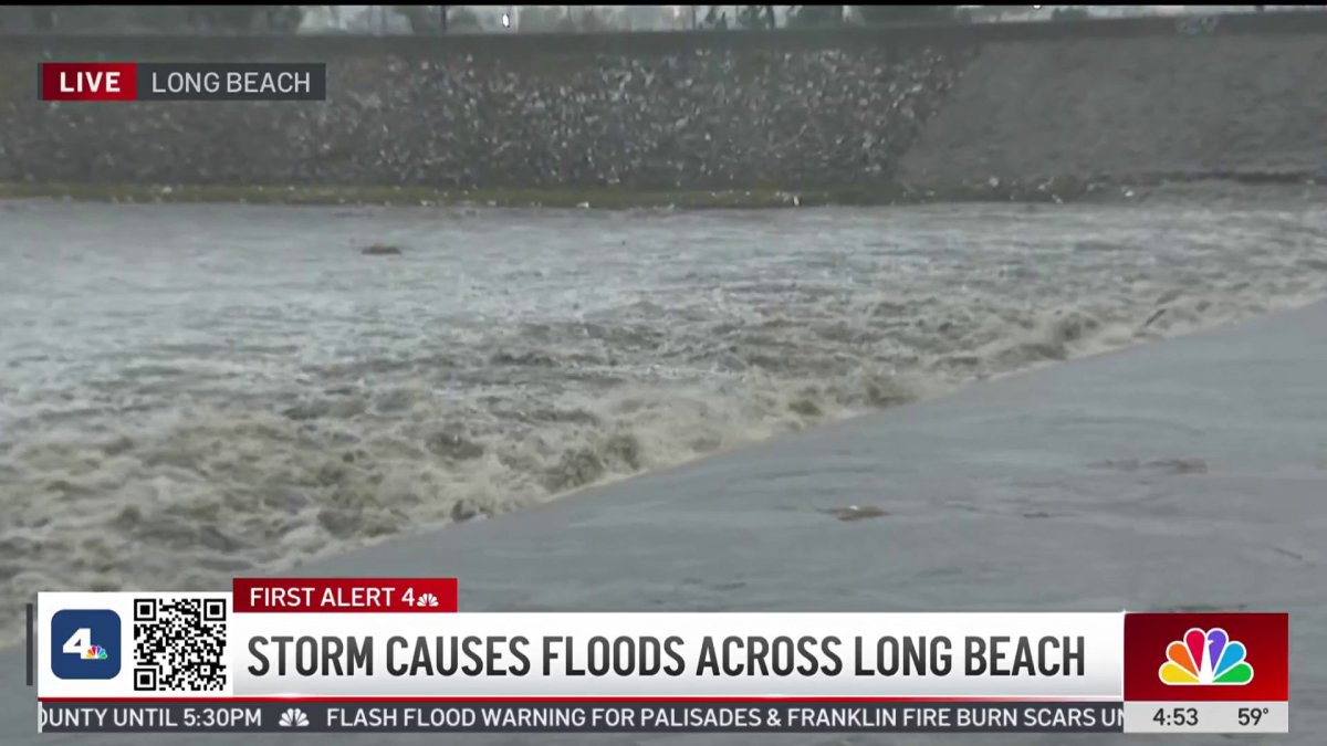 Steady rainstorms causes flooding around Long Beach – NBC Los Angeles