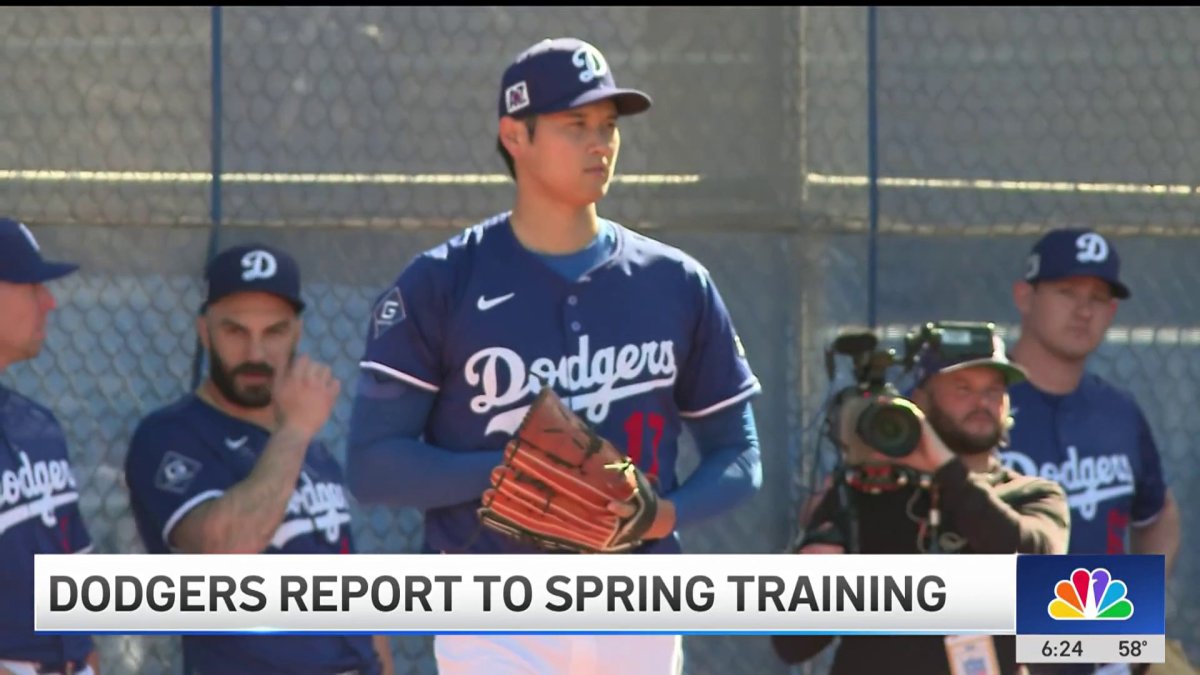 First look at Shohei Ohtani pitching during Dodgers spring training ...