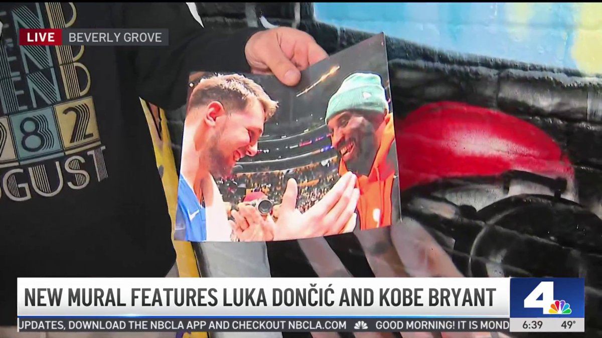 New LA mural features Kobe Bryant and Luka Dončić – NBC Los Angeles