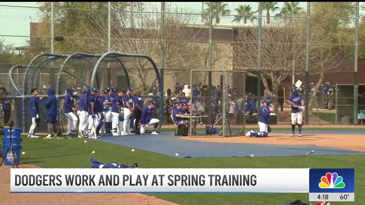 The Dodgers work and play at Spring training – NBC Los Angeles