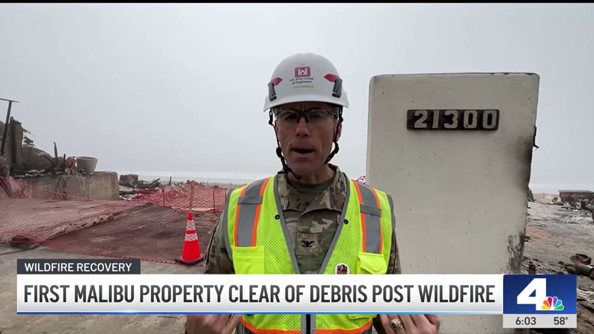First Malibu property clear of debris post wildfire – NBC Los Angeles