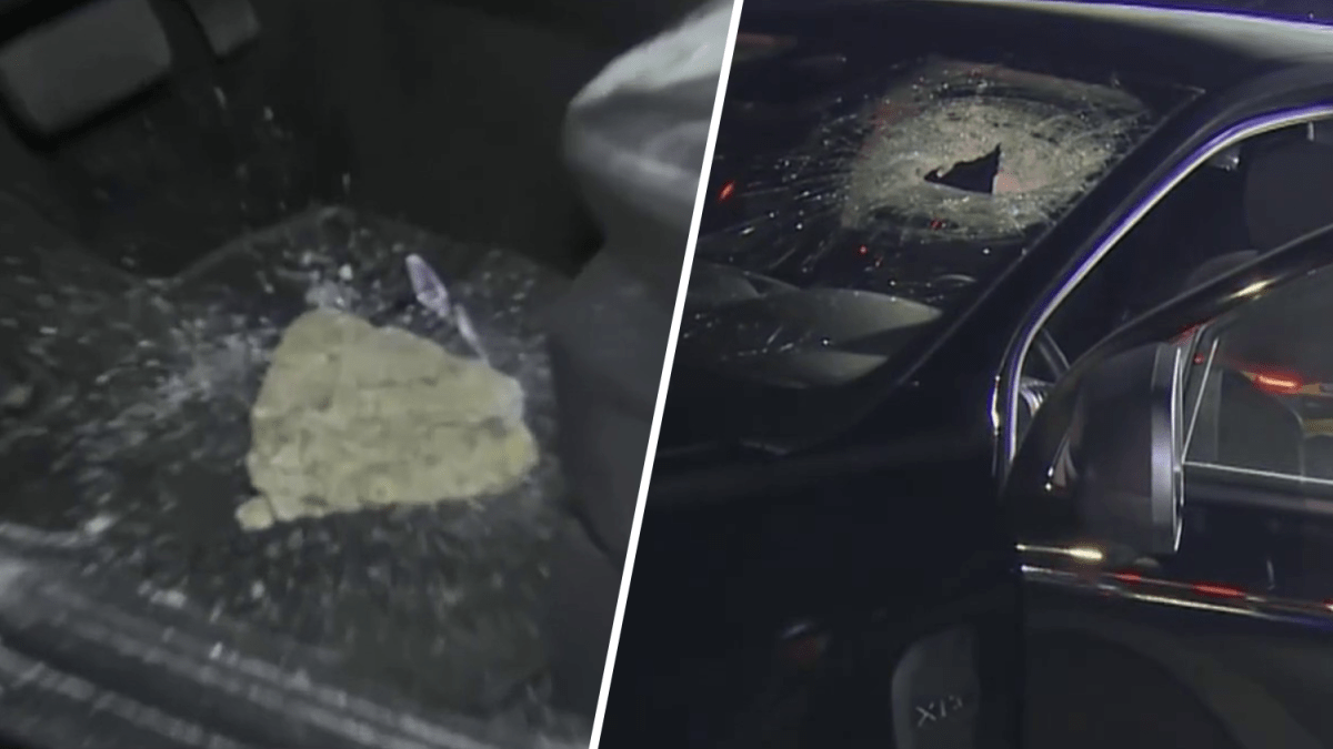 Driver on 10 Freeway injured by rock thrown through windshield – NBC ...