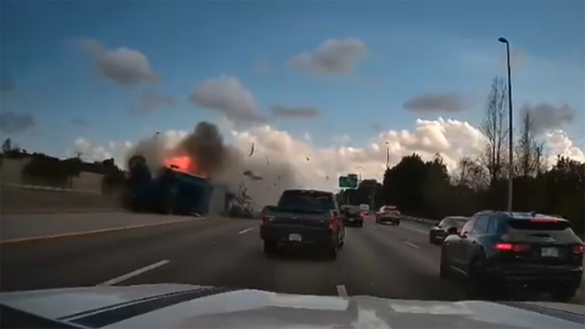 Video shows fiery tractor-trailer crash on Turnpike in Broward – NBC ...