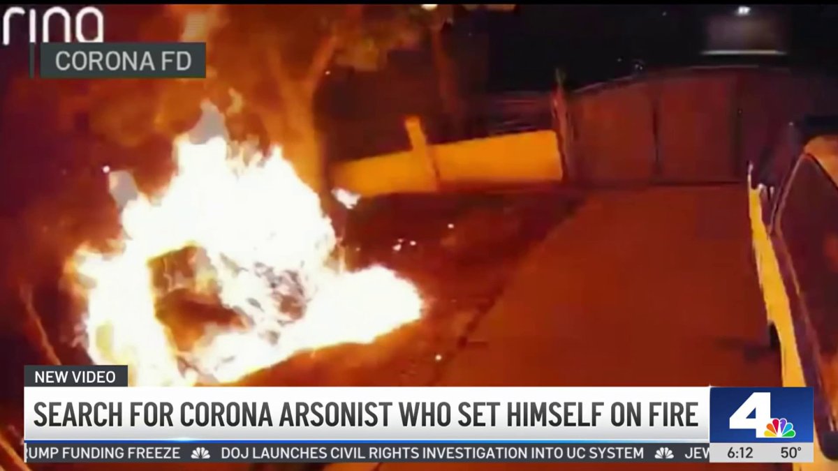 Search for arsonist who set himself on fire – NBC Los Angeles