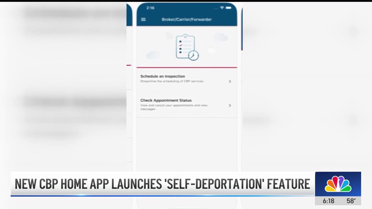 New CBP Home app launches self-deportation feature – NBC Los Angeles
