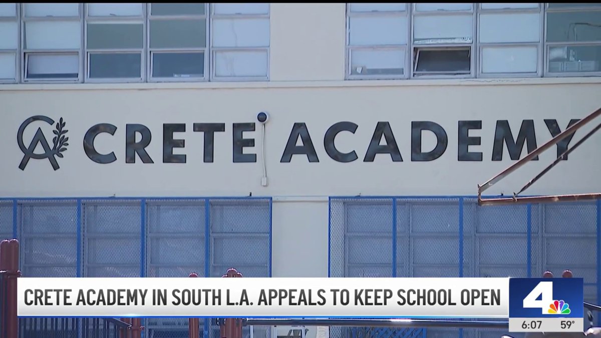 Crete Academy in South LA appeals to keep charter status – NBC Los Angeles