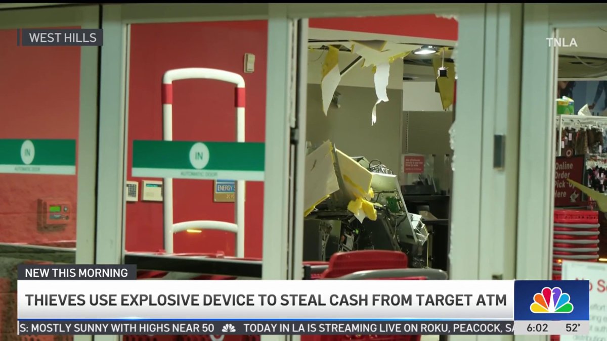 Thieves use explosive device to steal cash from Target ATM – NBC Los ...