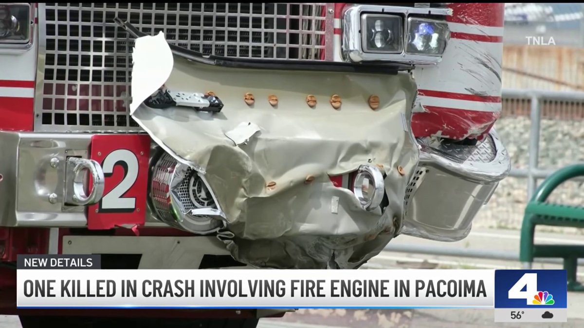 Man killed in crash involving fire engine in Pacoima – NBC Los Angeles