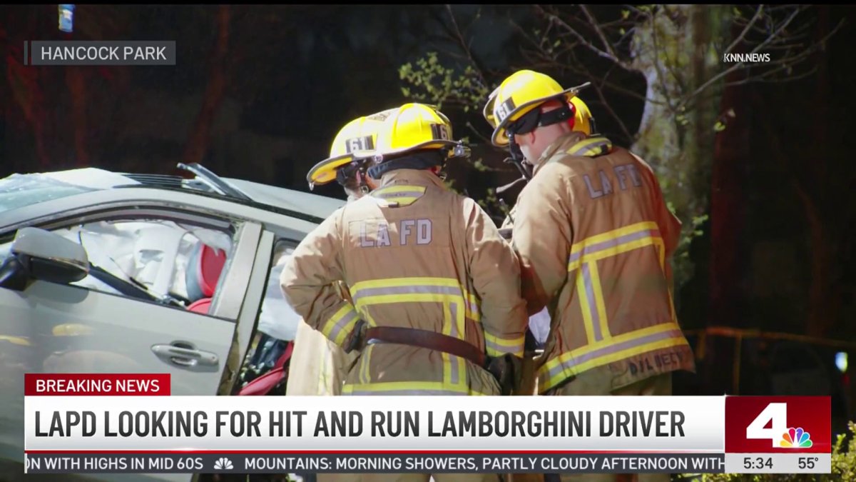 LAPD searches for hit and run Lamborghini driver in Hancock Park – NBC ...