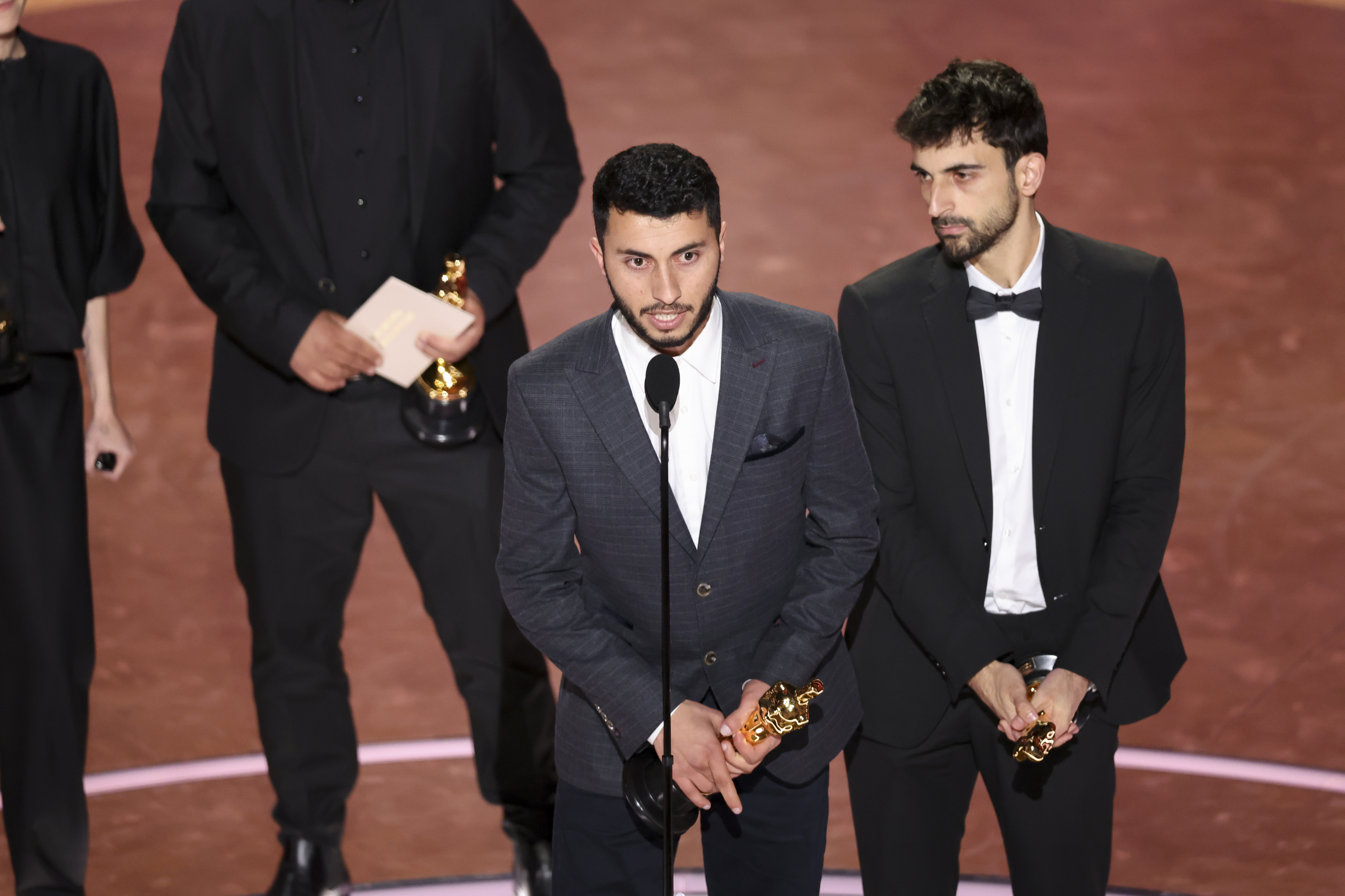 ‘No Other Land’ directors urge end to Israeli-Palestinian conflict ...