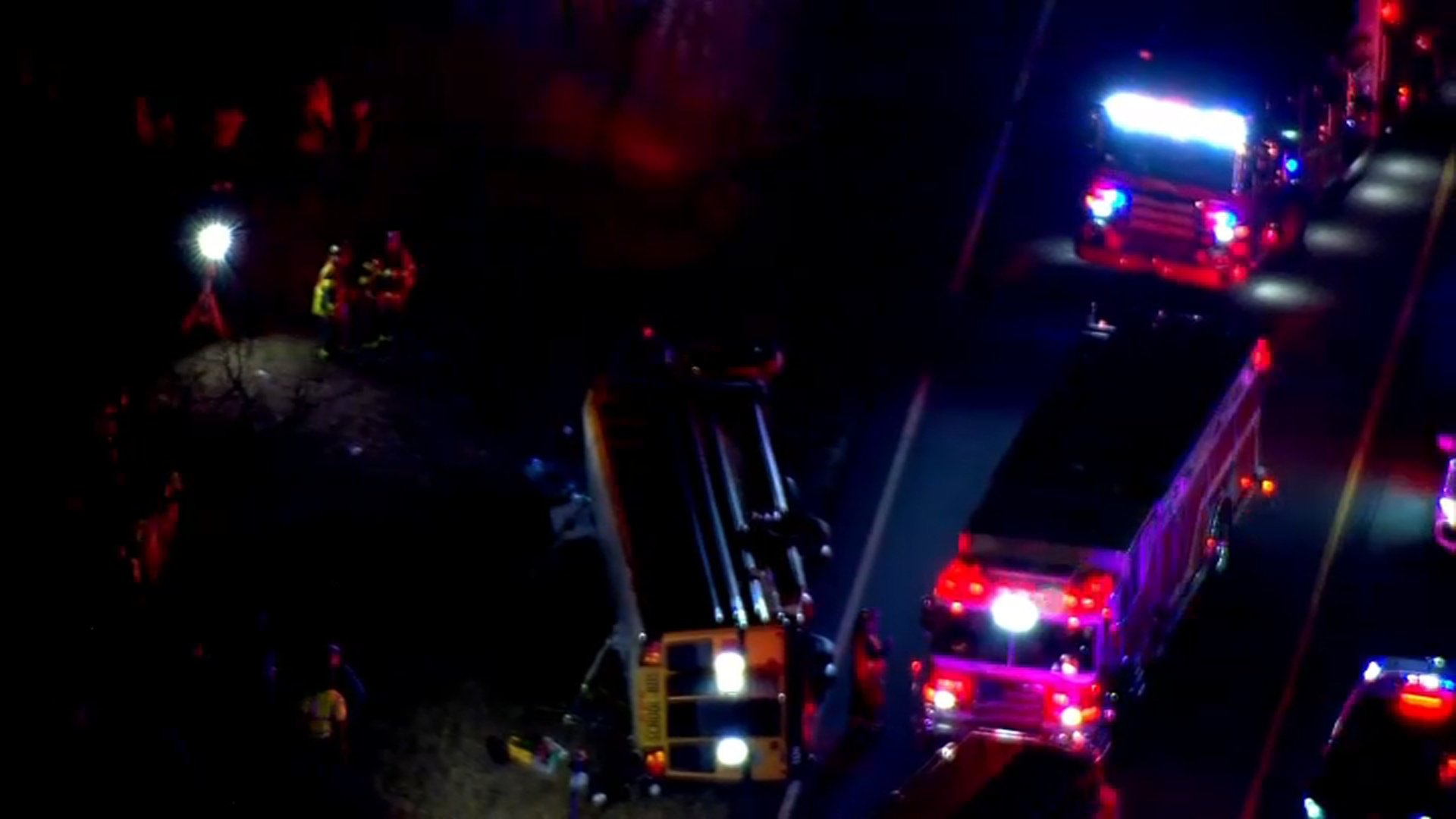 NJ news: 15 injured after school bus turns over on Garden State Parkway ...