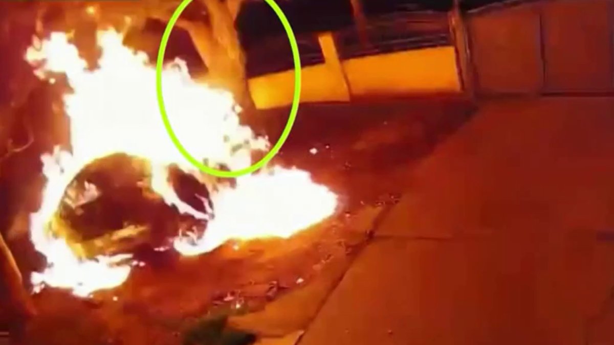 Police search for arsonist who set car and himself on fire in Corona ...