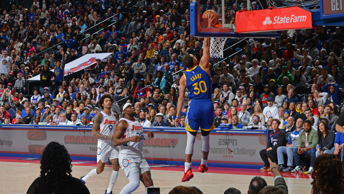 Steph Curry vows dunk in Warriors’ loss to 76ers last of his career ...