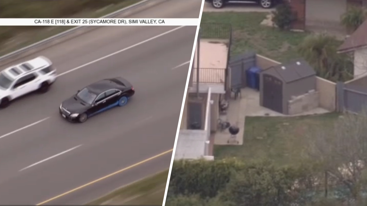 Car chase suspects try to hide from police in tool shed in Simi Valley ...