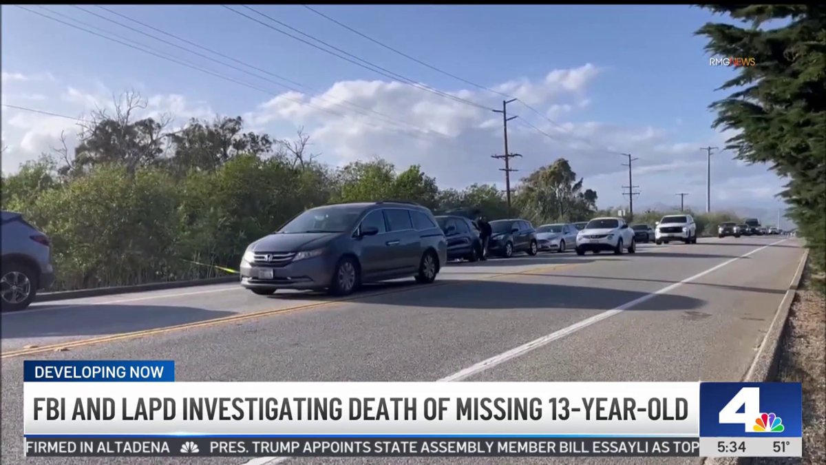 FBI and LAPD investigating death of missing 13-year-old – NBC Los Angeles