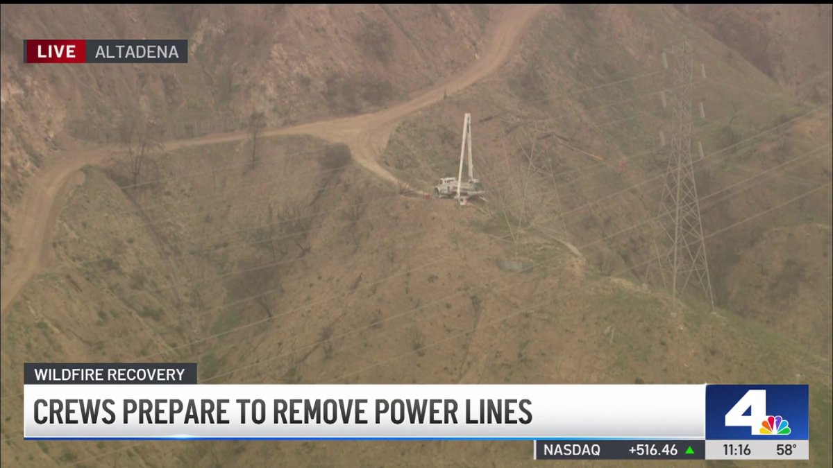 SCE crews prepare to remove power lines in Eaton Canyon – NBC Los Angeles