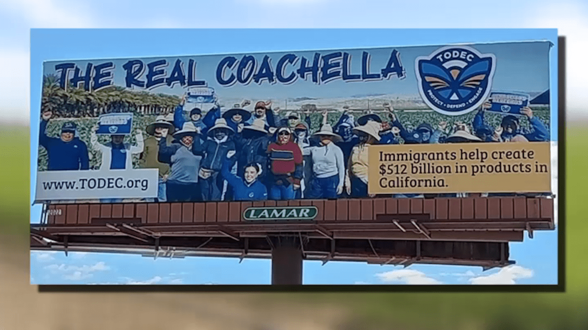 Billboards displayed around Coachella honor immigrant farm workers ...