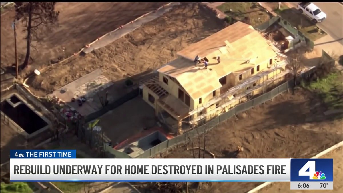 One of the first homes to rebuild post Palisades Fire sees major progress – NBC Los Angeles