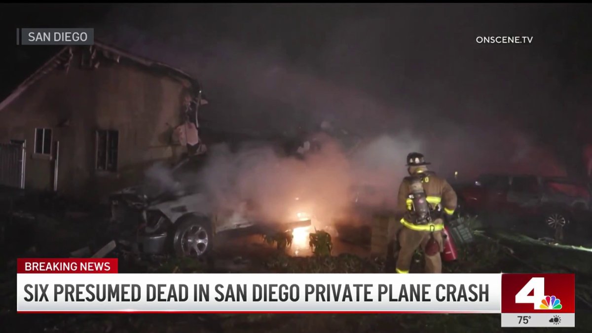 Six presumed dead in private jet crash in San Diego – NBC Los Angeles