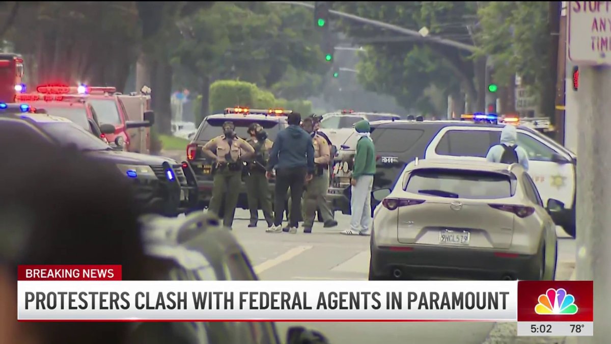 Protesters clash with federal agents in Paramount – NBC Los Angeles
