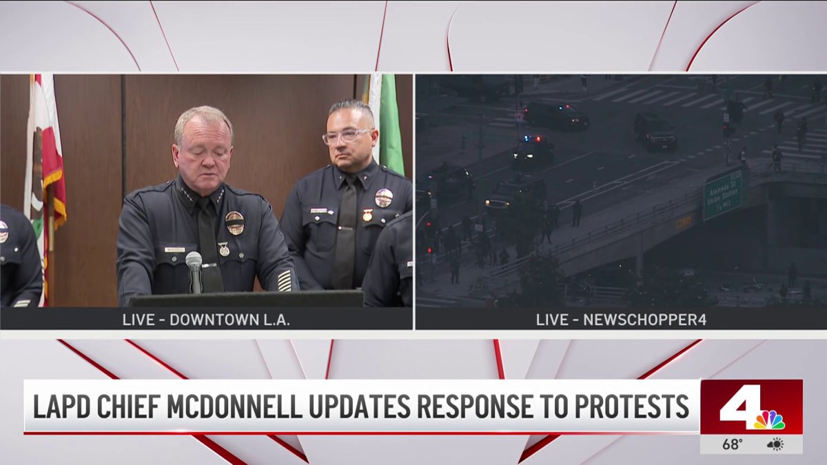 LAPD ‘overwhelmed’ with violent protesters in downtown LA – NBC Los Angeles