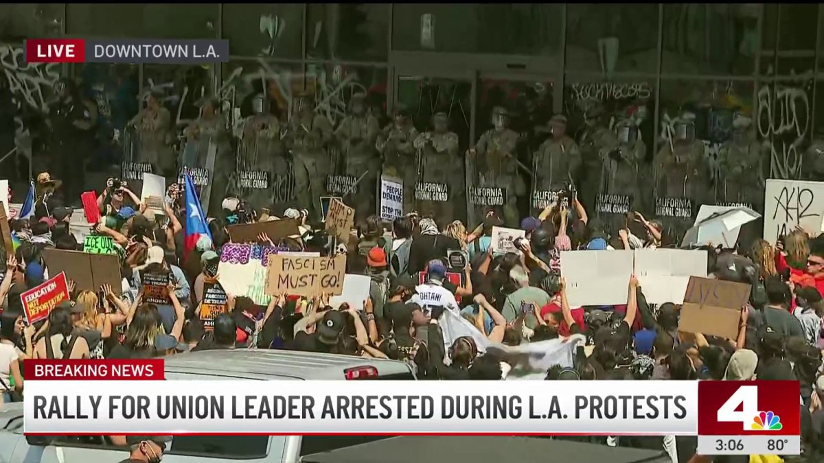 Protesters crowd downtown LA amid heavy police presence – NBC Los Angeles