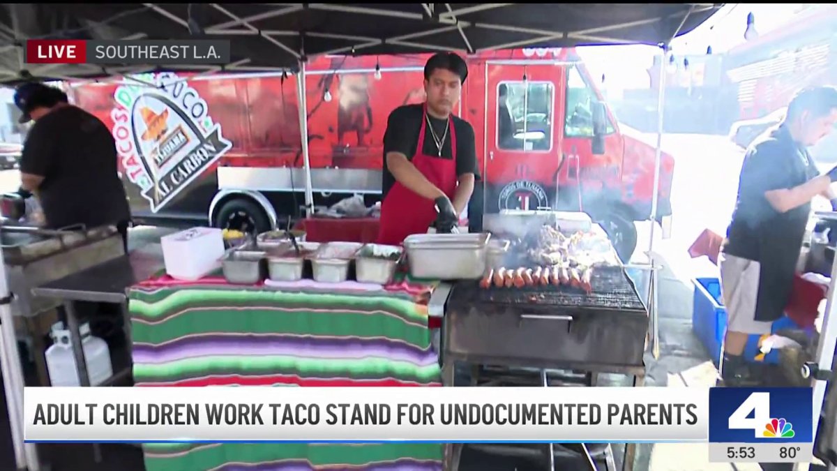 Adult children work taco stand for undocumented parents – NBC Los Angeles