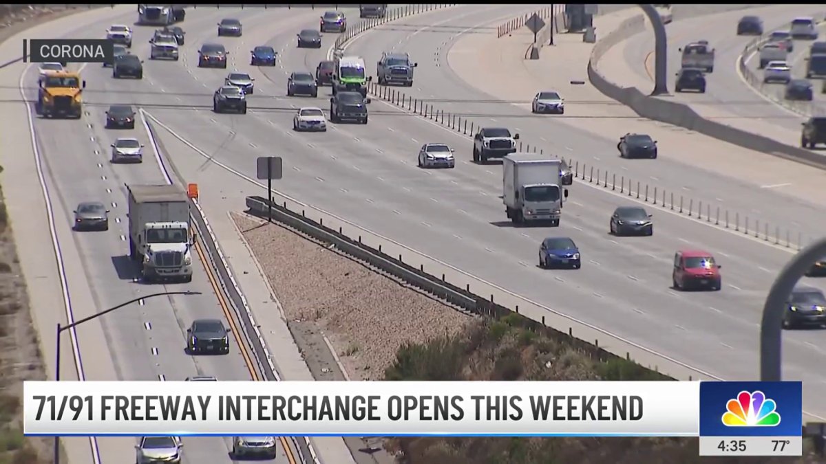 71/91 Freeway interchange is set to open for commuters in Corona – NBC ...