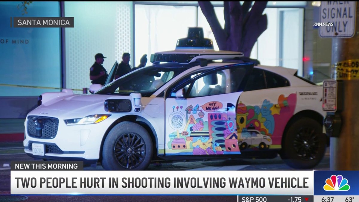 Waymo vehicle shot at while two riders were inside in Santa Monica ...