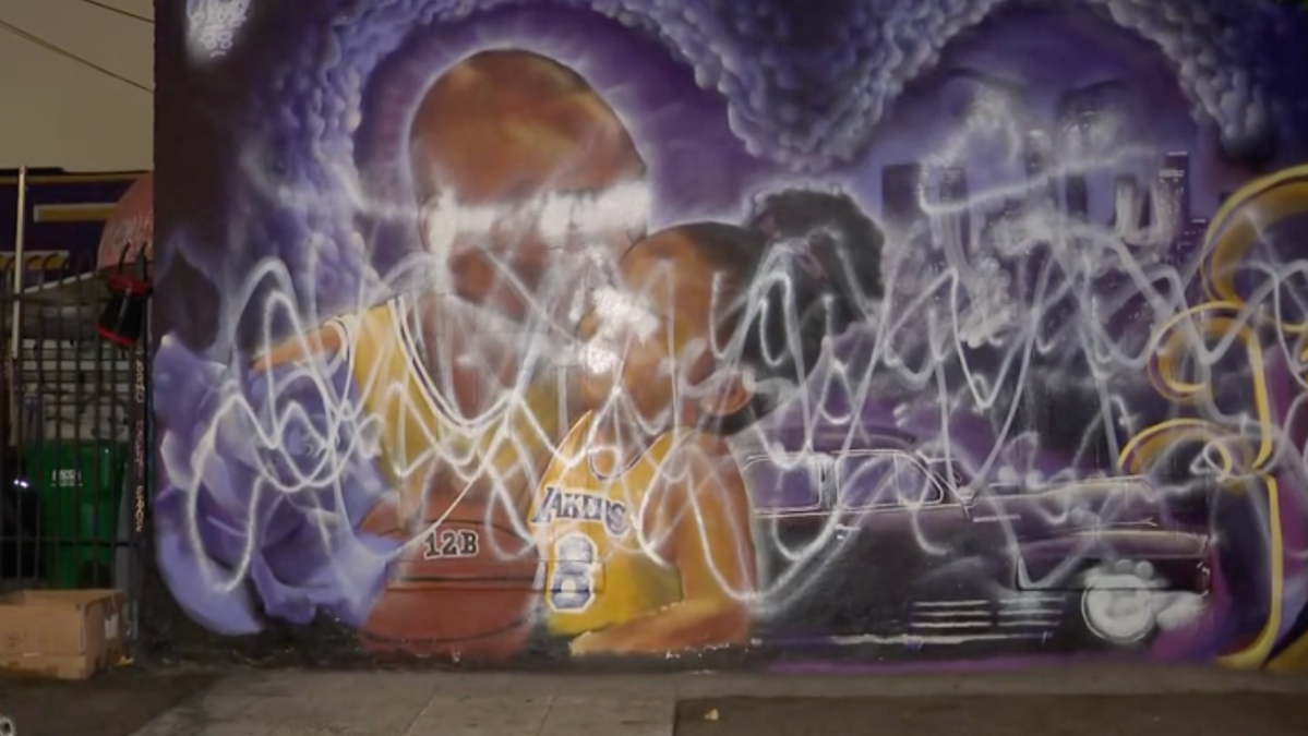 Kobe and Gigi Bryant mural is vandalized again – NBC Los Angeles