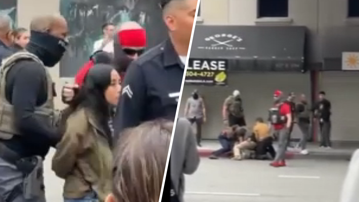 Angry crowds confront federal agents in downtown LA – NBC Los Angeles