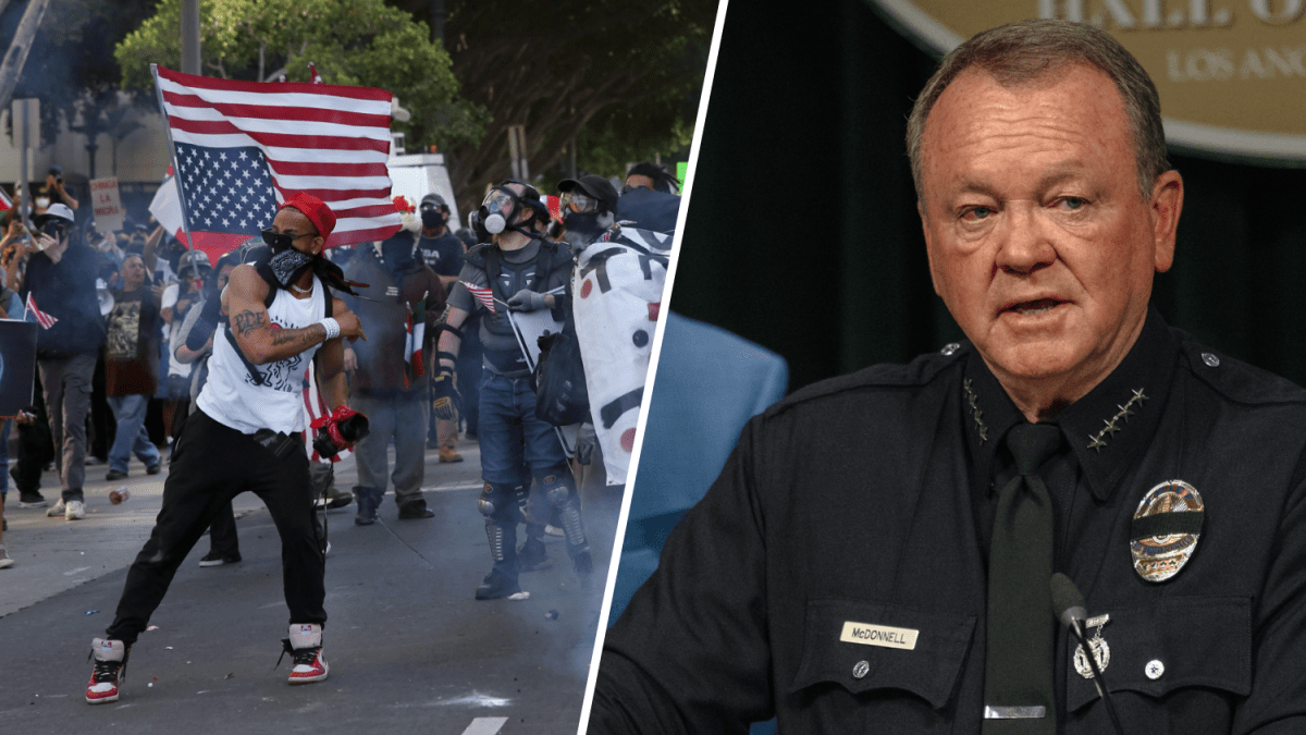 LAPD chief to protesters: The world is watching LA – NBC Los Angeles