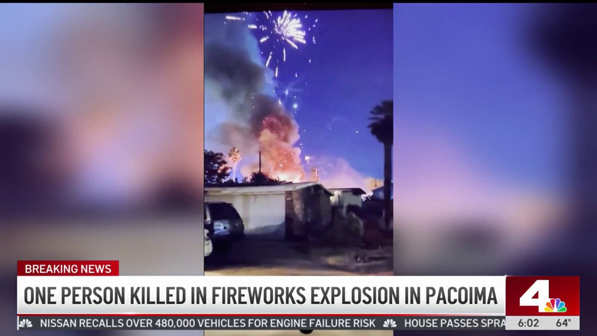 1 killed in fireworks explosion and fire in Pacoima – NBC Los Angeles