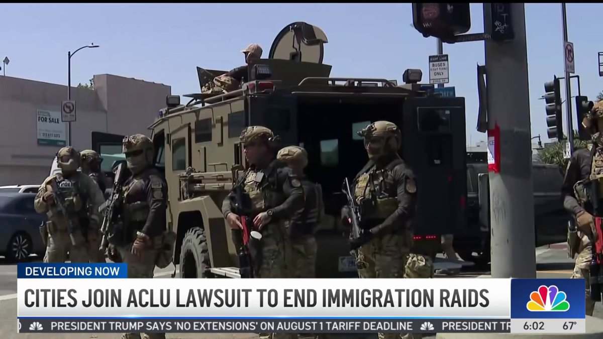 Cities join ACLU lawsuit to end immigration raids – NBC Los Angeles