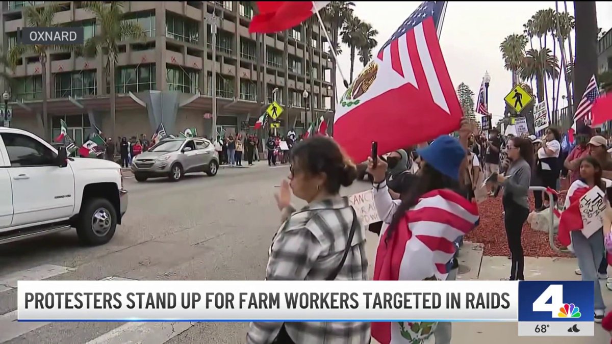 Protesters in Oxnard stand up for farm workers targeted in raids – NBC ...