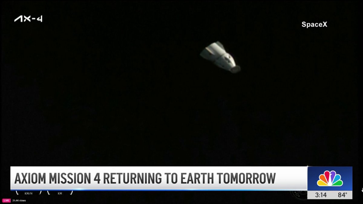 Axiom Mission 4 returning to Earth with splashdown off California coast ...