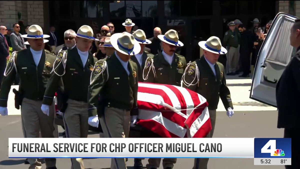Funeral held for CHP Officer Miguel Cano – NBC Los Angeles