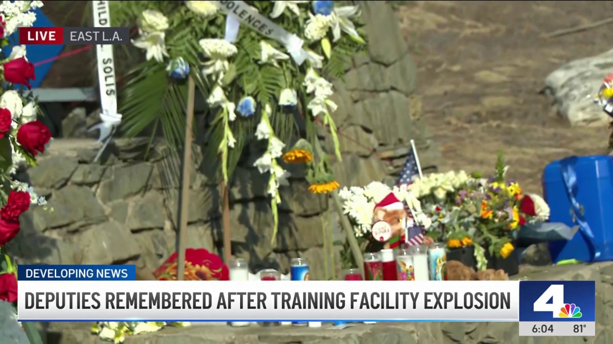 Growing memorial for LASD deputies killed in training facility ...