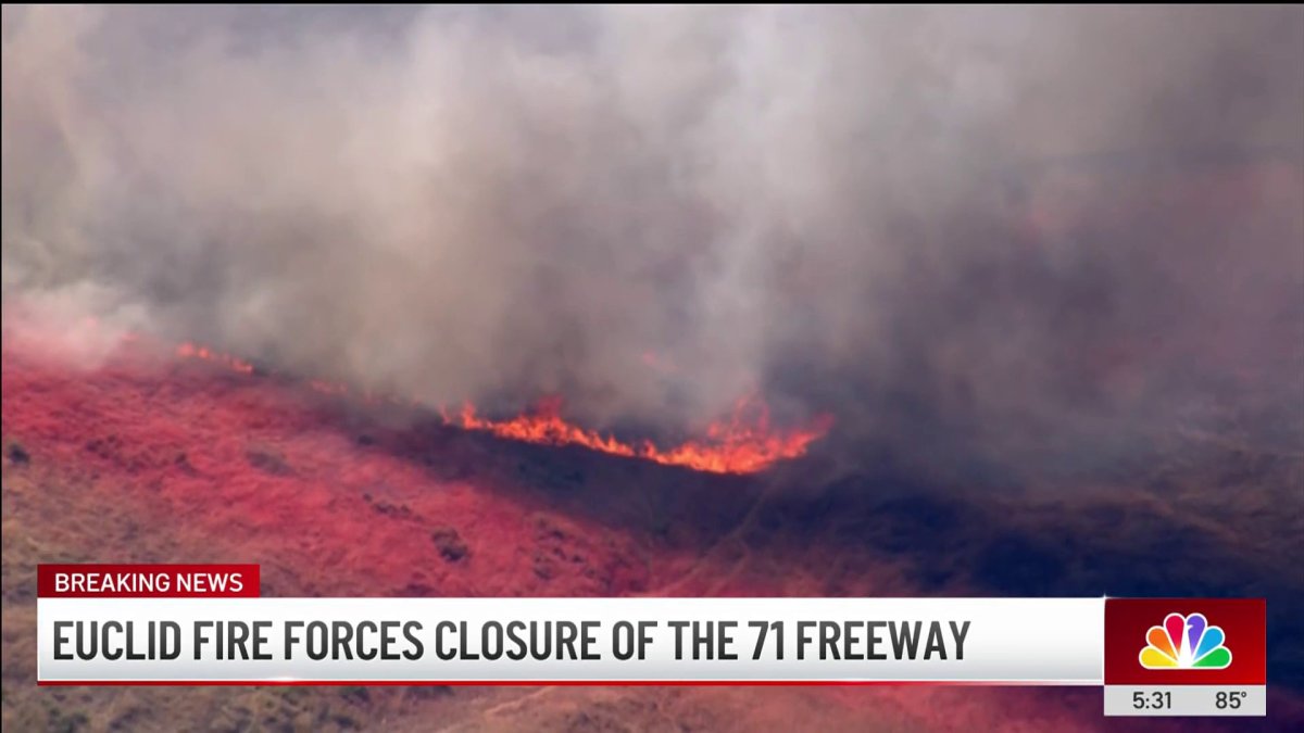 Euclid Fire shuts down 71 Freeway near Chino Hills – NBC Los Angeles