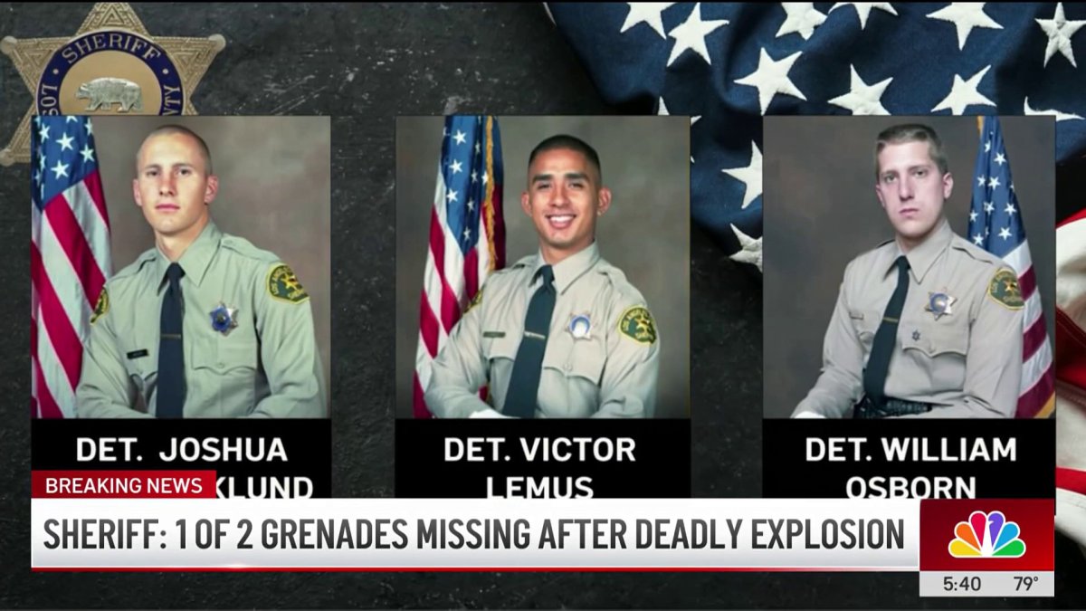 ‘Military-style’ grenade is missing after LASD explosion – NBC Los Angeles