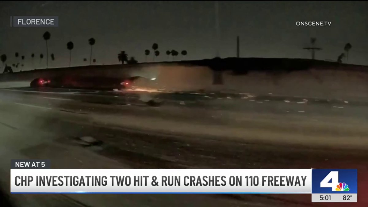CHP investigating two hit-and-run crashes on 110 Freeway – NBC Los Angeles