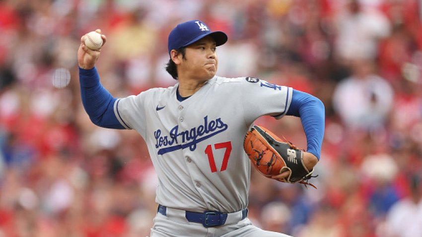 Shohei Ohtani exits start in the middle of an at-bat after throwing six ...