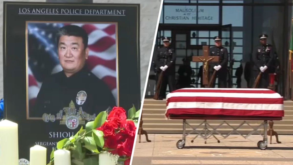 Funeral service for LAPD sergeant killed on 405 Freeway – NBC Los Angeles