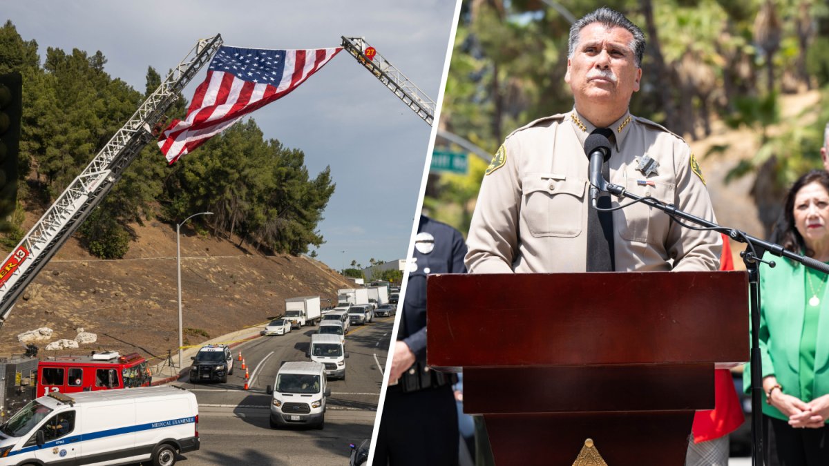 Somber moments from procession for 3 fallen LASD deputies – NBC Los Angeles