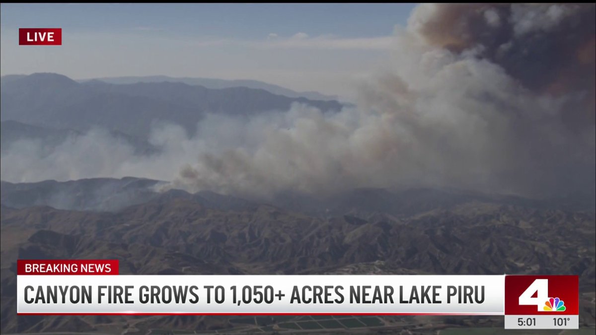Canyon Fire near Lake Piru spreads fast amid triple-digit temps – NBC ...