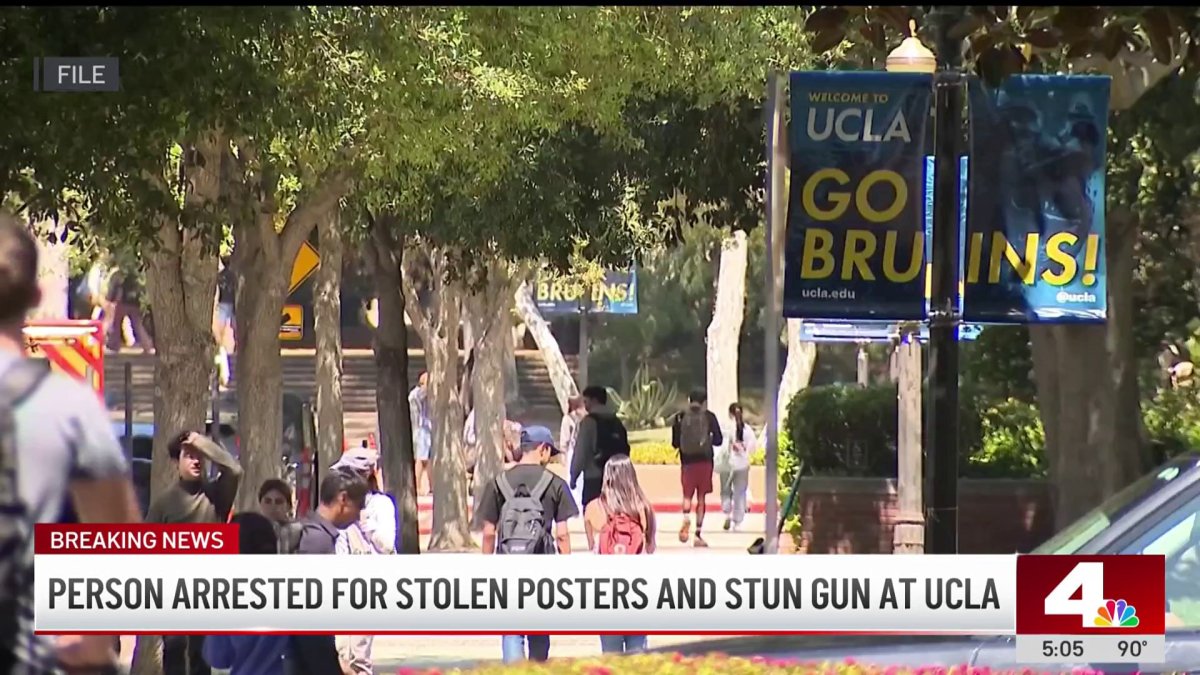 Person arrested for stealing posters at UCLA – NBC Los Angeles