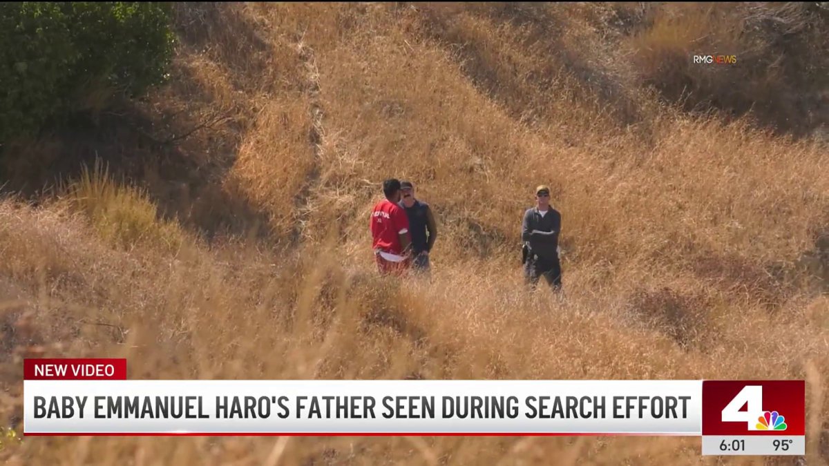 Baby Emmanuel Haro’s father seen during search effort in Moreno Valley ...