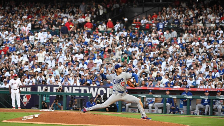 Shohei Ohtani hits leadoff triple and pitches into the 5th inning, but Angels rally late to ...